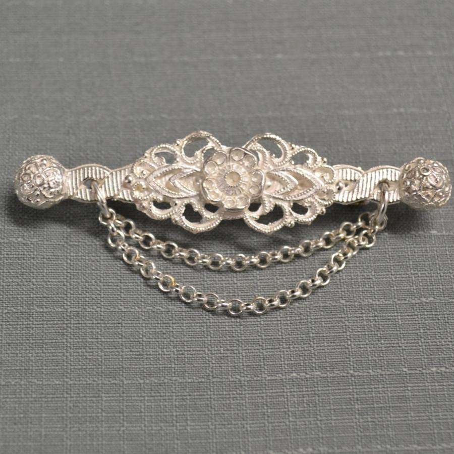Silver Filigree Shawl Pin - Imported from Germany- Ernst Licht