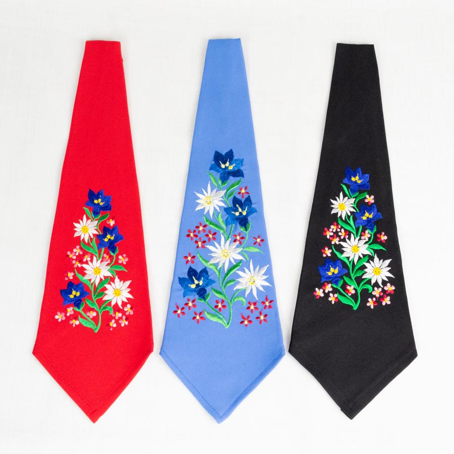 Embroidered alpine tie - Ernst Licht