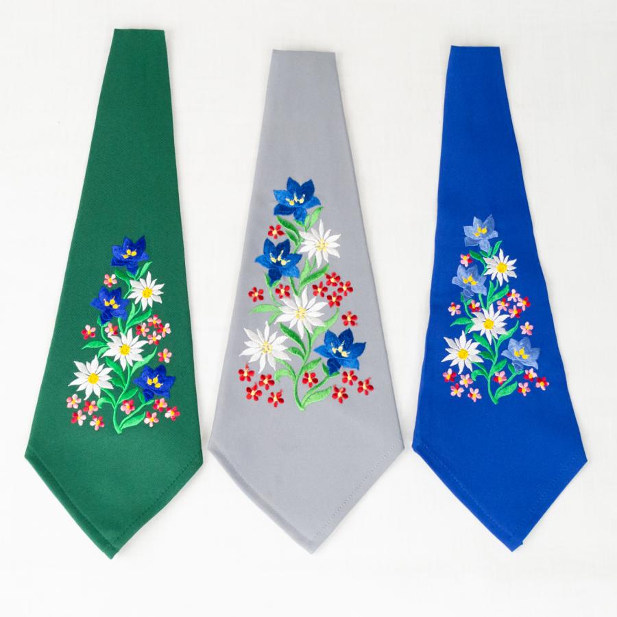 Embroidered alpine tie - Ernst Licht